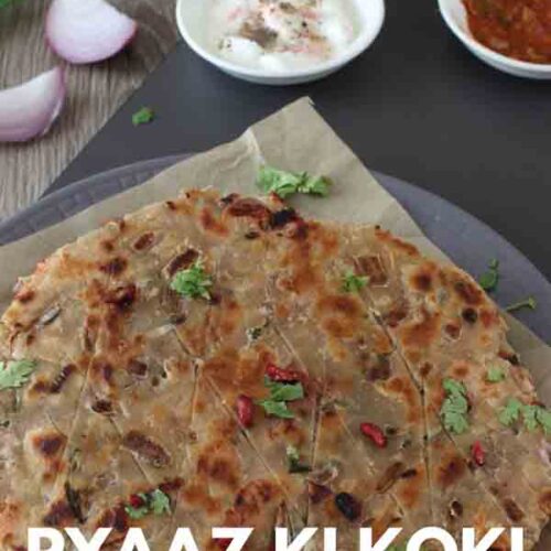 Authentic Sindhi Koki | Pyaaz Ki Koki • My Culinary Expressions
