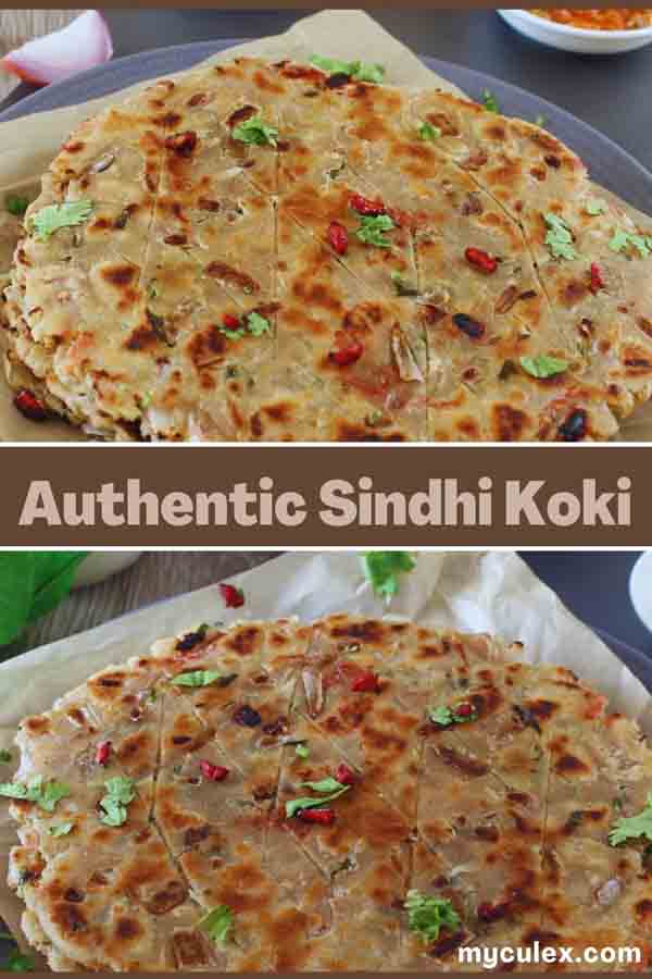 Authentic Sindhi Koki | Pyaaz Ki Koki • My Culinary Expressions