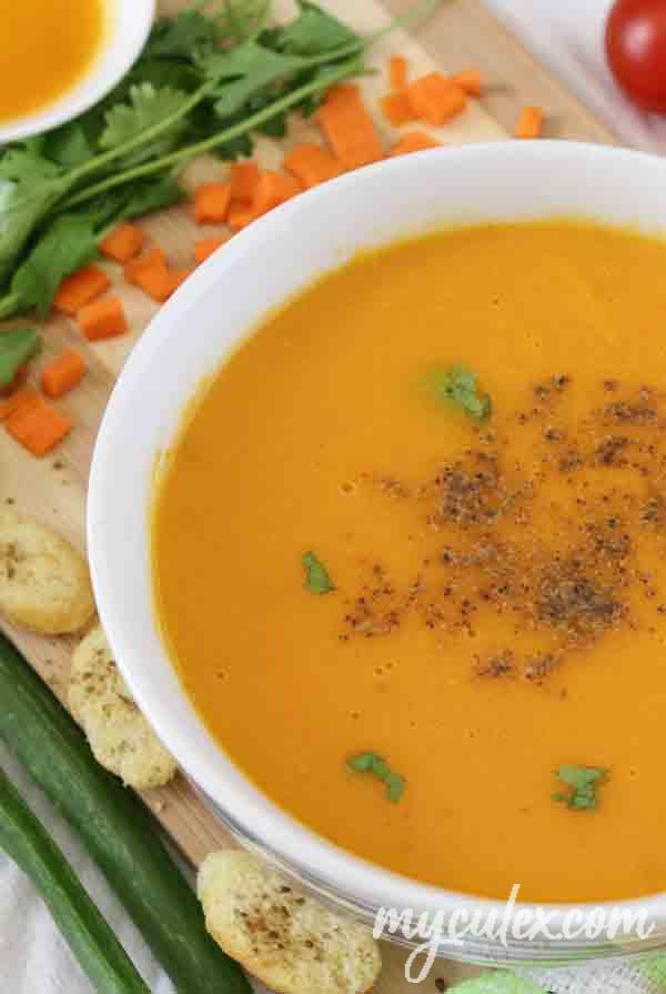 Carrot Tomato Soup Recipe • My Culinary Expressions