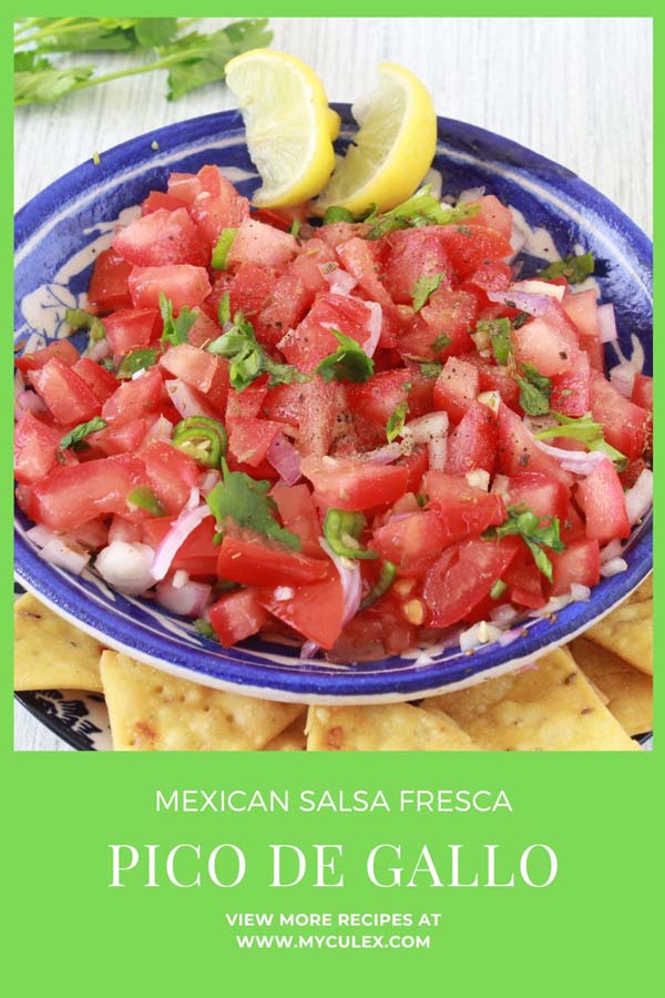 Pico De Gallo | Salsa Fresca Recipe | Mexican Salsa • My Culinary ...