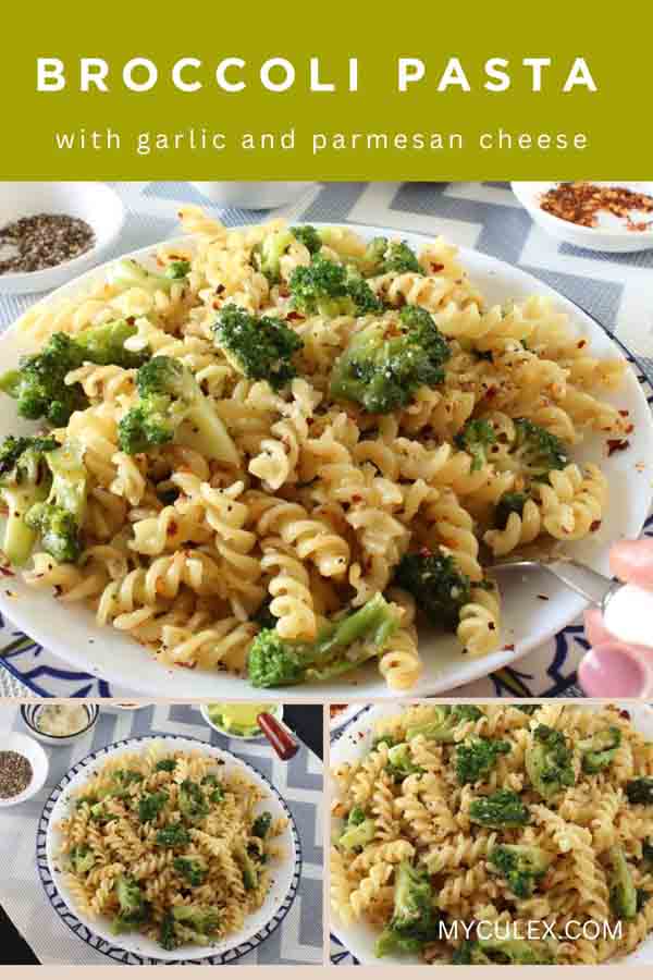 Garlic Broccoli Pasta with Parmesan | Broccoli Cheese Pasta • My ...