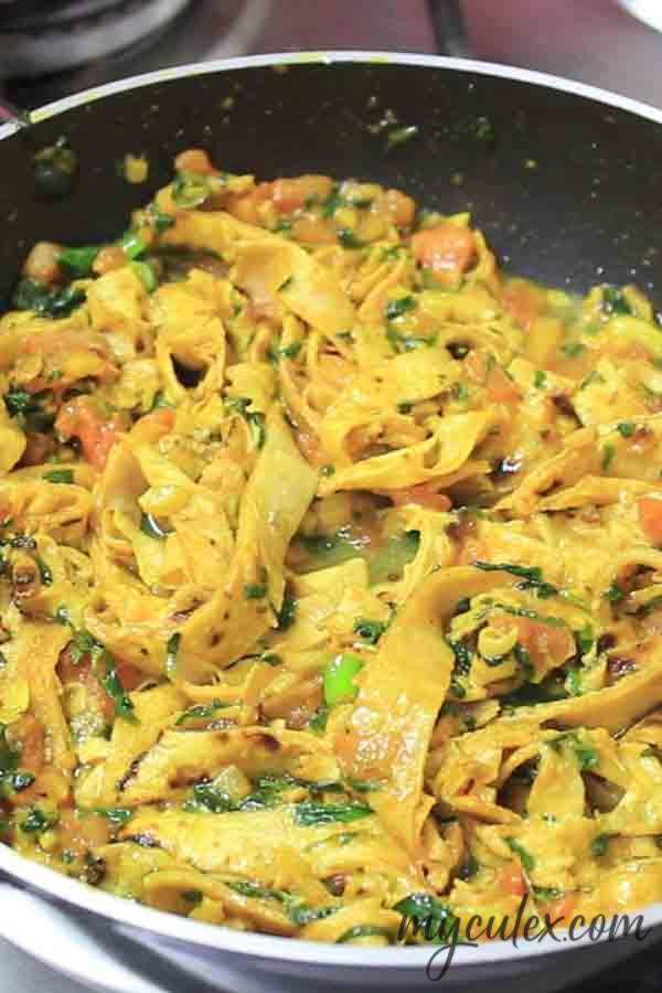 Seyal Maani with Methi | Breakfast from Leftover Roti in Pasta style ...