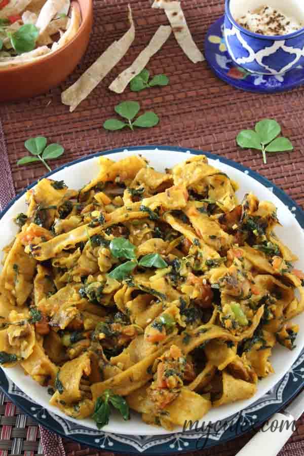 Seyal Maani with Methi | Breakfast from Leftover Roti in Pasta style ...