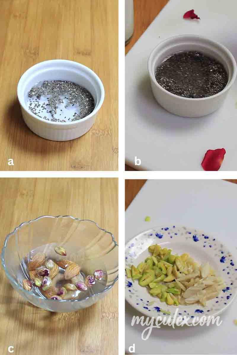 Rose Milk with Chia Seeds • My Culinary Expressions