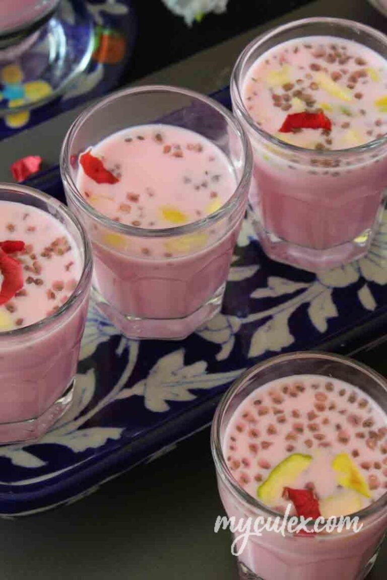 Rose Milk with Chia Seeds • My Culinary Expressions