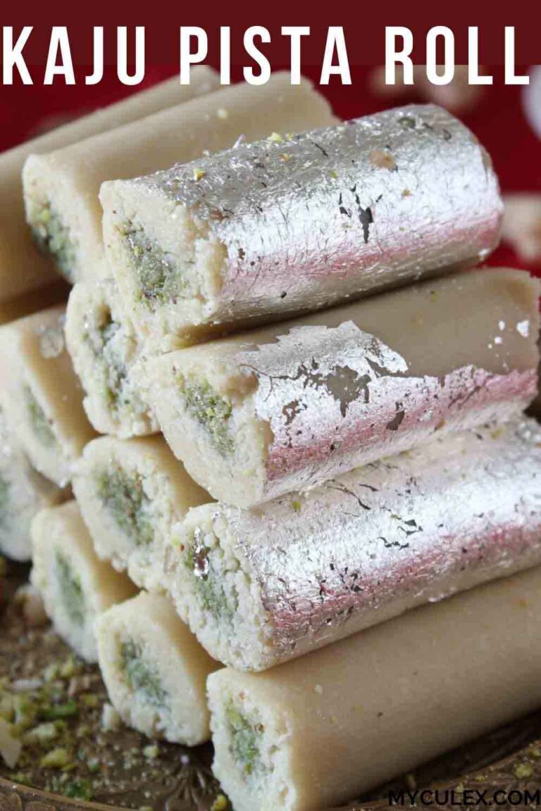 Kaju pista roll pin for later • My Culinary Expressions