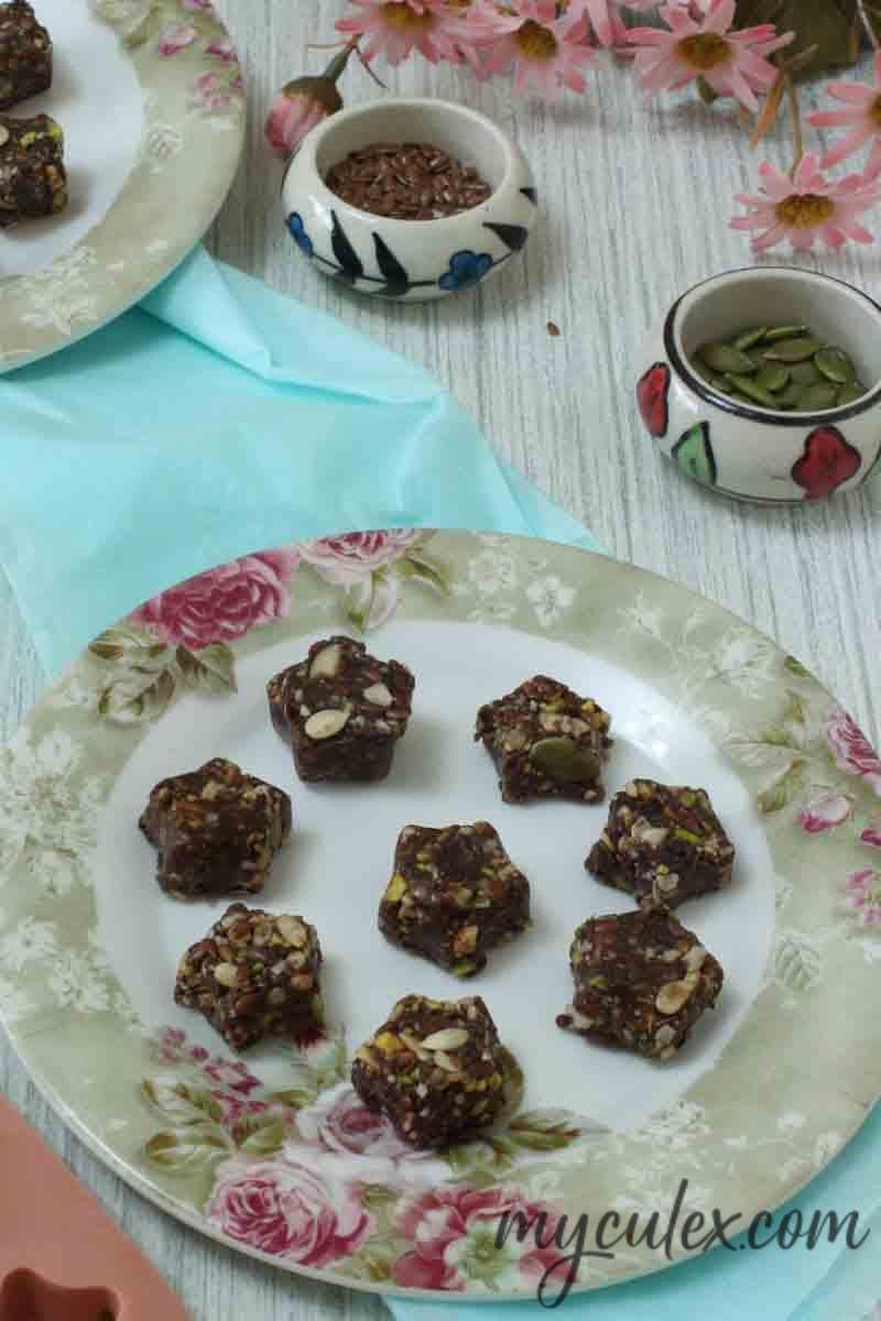 No-Bake Chocolate Nut & Seed Bites • My Culinary Expressions